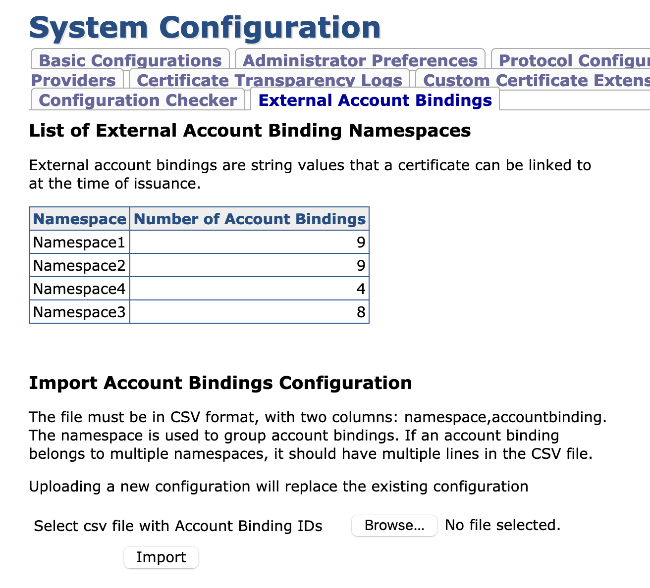 External Account Bindings